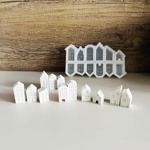 Small House Mold，mini Houses Silicone Molds Set,village House,light ...