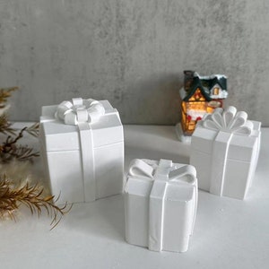 3D Gift Present Box Candle Mold,bow Tie Gift Box Mold-silicone Box Mold ...