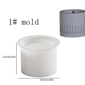 Round Storage Jar Silicone Mold-round Striped Candle Cup/bowl/jar Mold ...