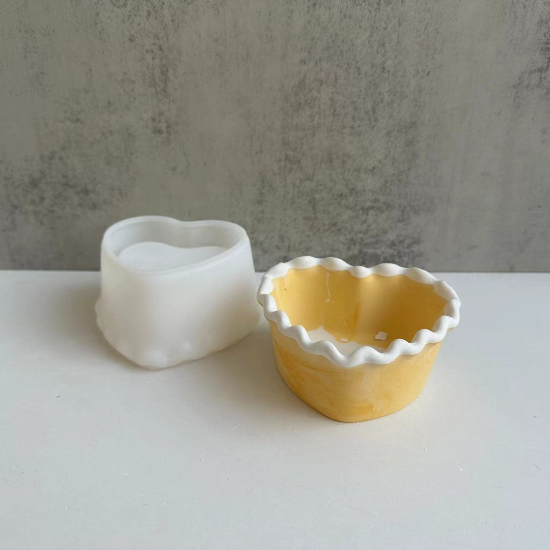 Heart Candle Jar,silicone Mold - Heart Box Mold , Trinket Jewelry ...