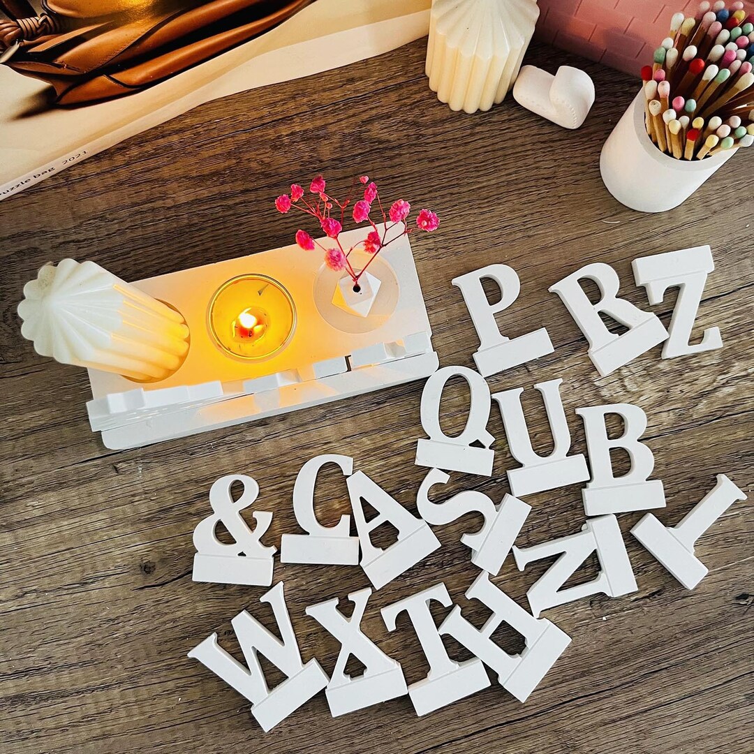 Letter Silicone Mold,alphabet Insert for Tealight Holder,letters ...