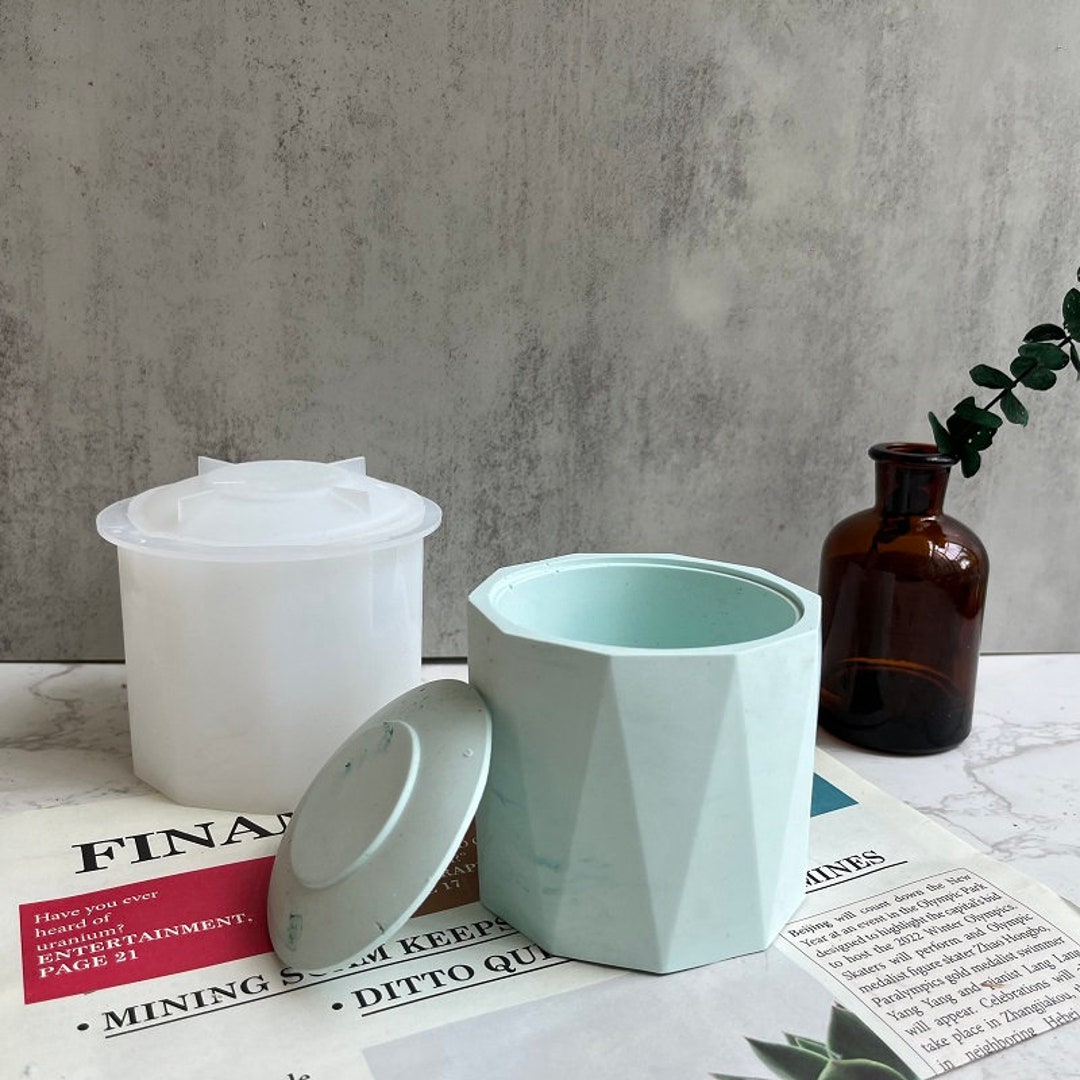 Diamond Design Planter Mold Pot Mold Flowerpot Mold Candle Vessel Mold ...