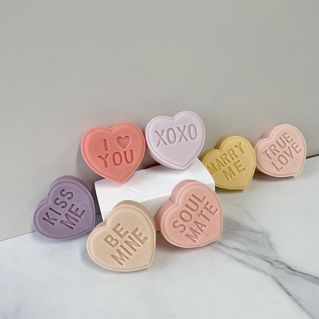 Heart Love Oath Slogo Promise Words Letter Silicone Candle Mold, Soap ...
