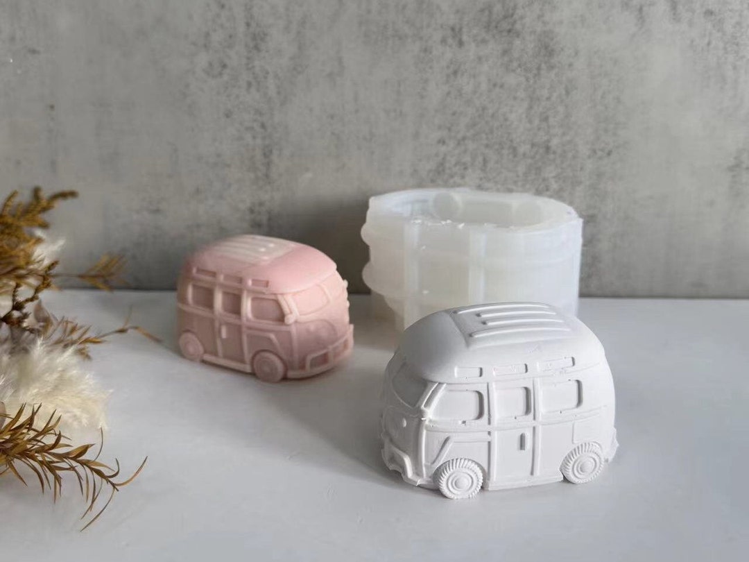 Bus Silicone Mold , Cute Bus Aroma Gypsum Mold , Car Aroma Mold, Candle ...