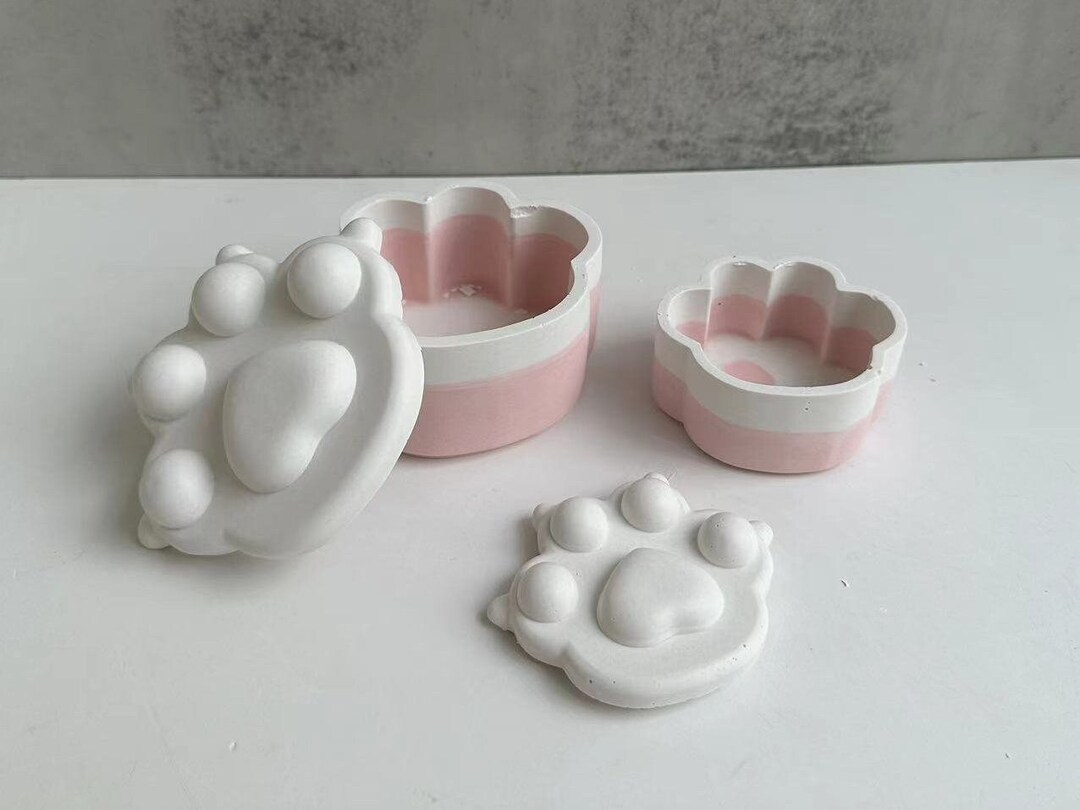 Cat Claw Storage Box Mold,claw Candle Jar Mold,paw Print Epoxy Resin ...