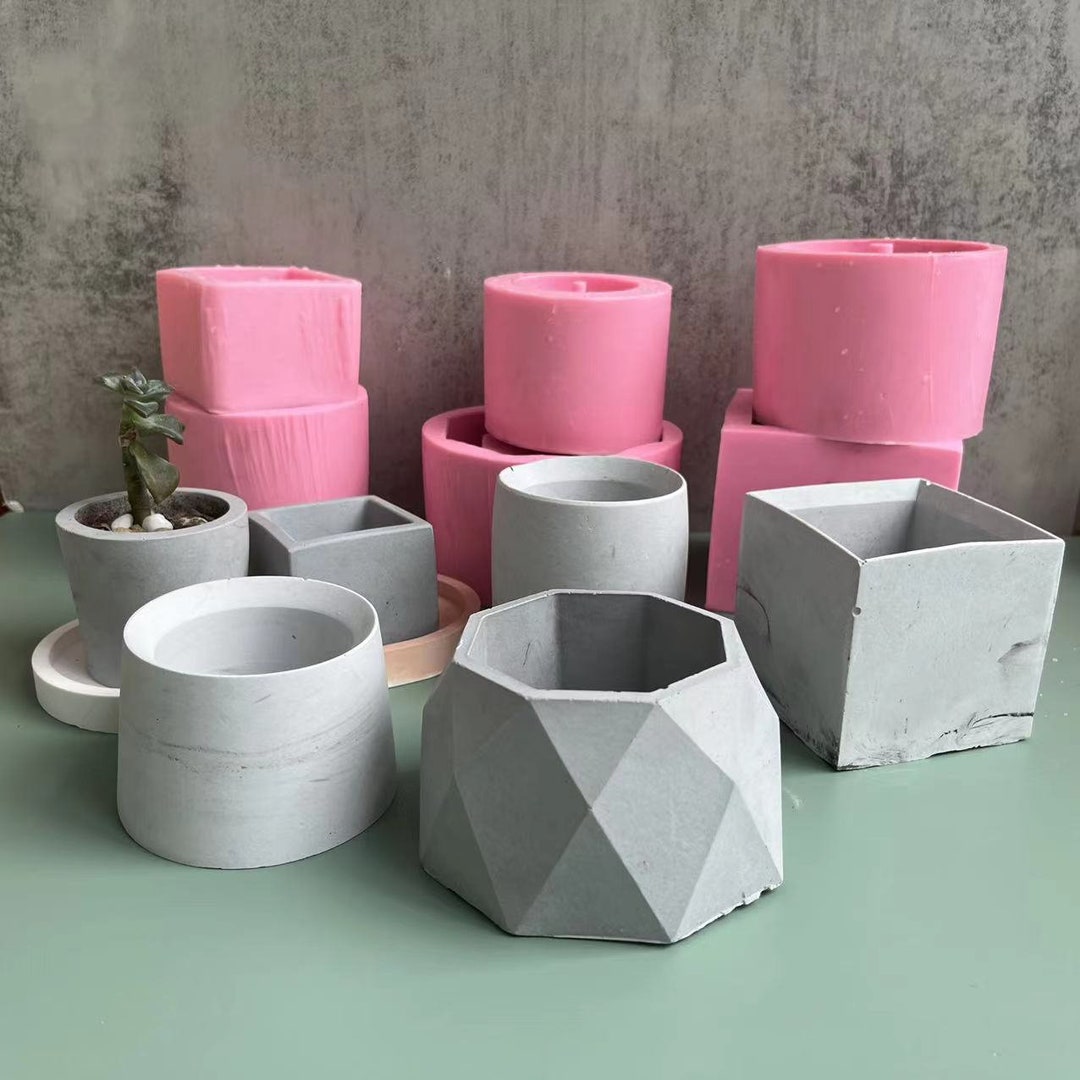 Storage Box Mold With Lid Concrete Plant Pot Mold Plaster Container ...