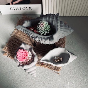 Large Conch Flower Pot Mold Conch Shell Resin Mold-conch Storage Box ...