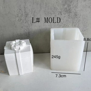 3D Gift Present Box Candle Mold,bow Tie Gift Box Mold-silicone Box Mold ...