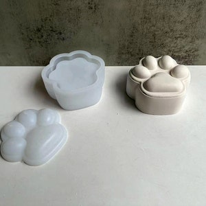 Cat Foot Silicone Mold,storage Box With Lid,foot Candle Holder for ...