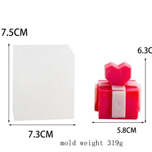 3D Gift Present Box Candle Mold,bow Tie Gift Box Mold-silicone Box Mold ...