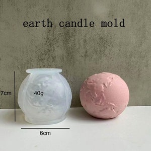 DIY Hand-painted 3D Moonearth Shape Candle Mold, Concrete Mold ...