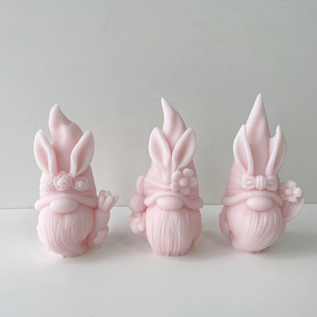 MINI Cute Gnome 3D Silicone Mold , Latex Rubber Mold,mould for Concrete ...