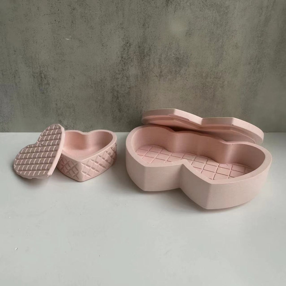 Heart Storage Box Silicone Mold ,jewelry Container Mold ,jewelry Tray ...