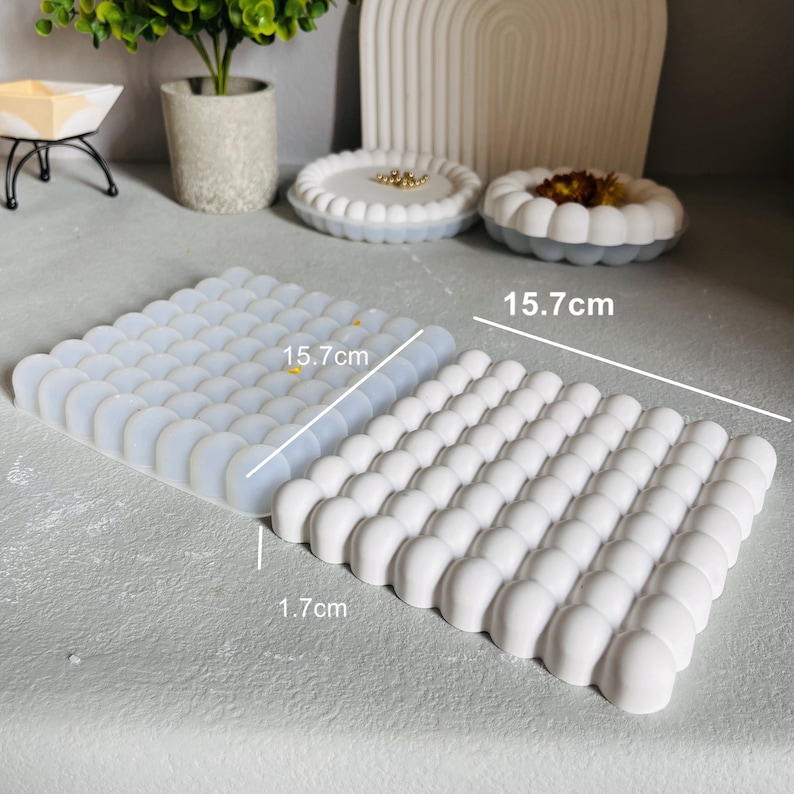 Square/round Bubble Coaster Mold for Resin Plaster Mold - Etsy