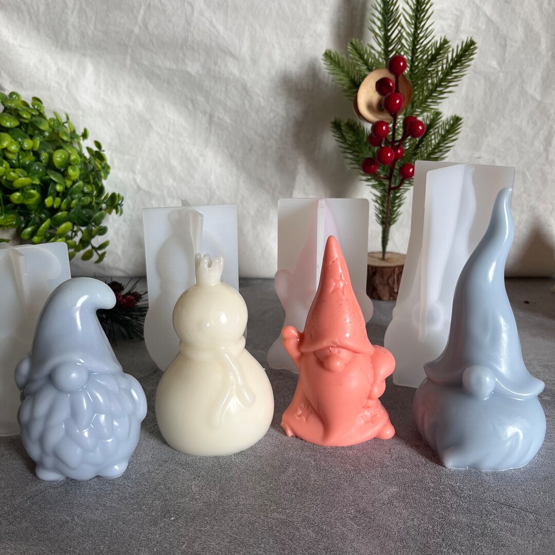 Set of 4 Gnomes Silicone Casting Mold, Summer Theme, Epoxy Resin Mould ...