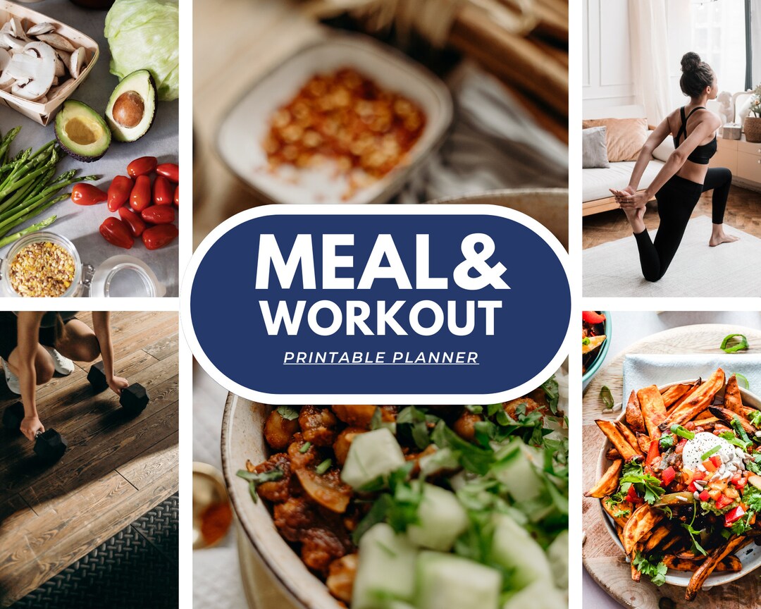 Printable Fitness Planner, Workout Tracking, Meal Schedule Organizer ...