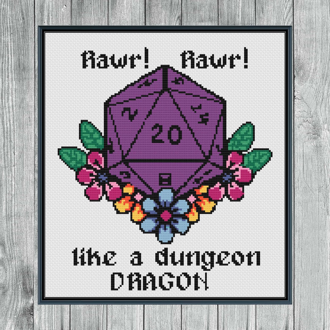 Busta D20 Cross Stitch Chart - Etsy