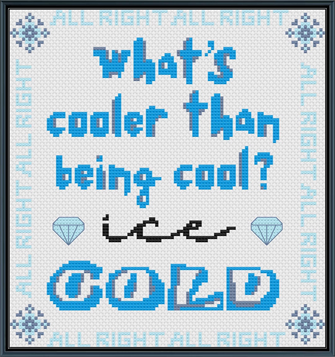 Ice Cold Cross Stitch Pattern, Hip Hop, Outkast, Hey Ya, Rap Stitch - Etsy