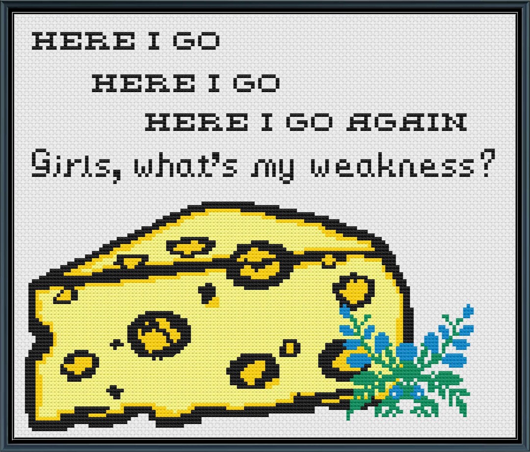 Salt, Pepa, Cheese! Cross Stitch Pattern - Etsy