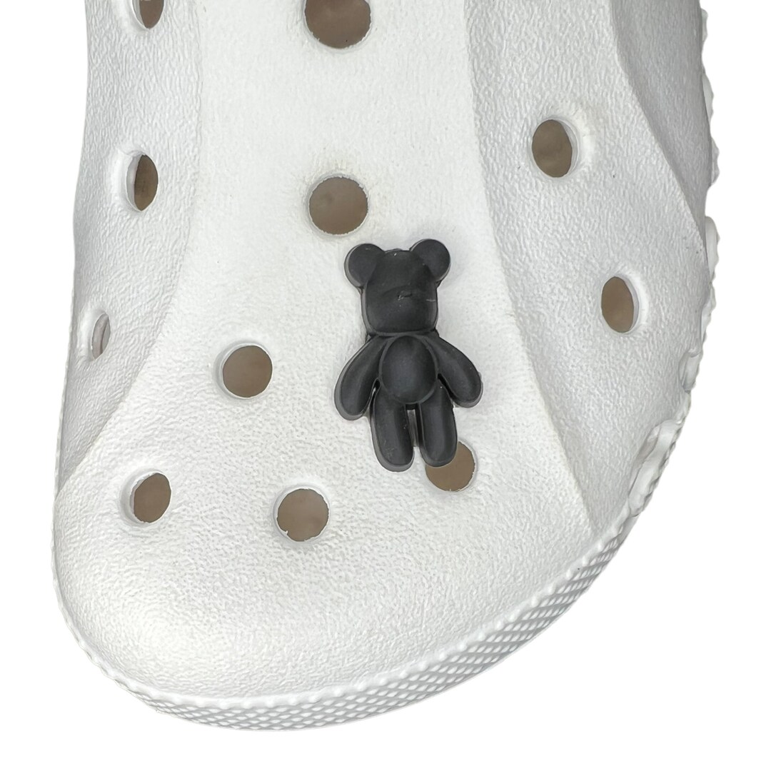 Small Black Teddy Bear Rubber Shoe Charms Clog for Shoes Pin for Shoes ...