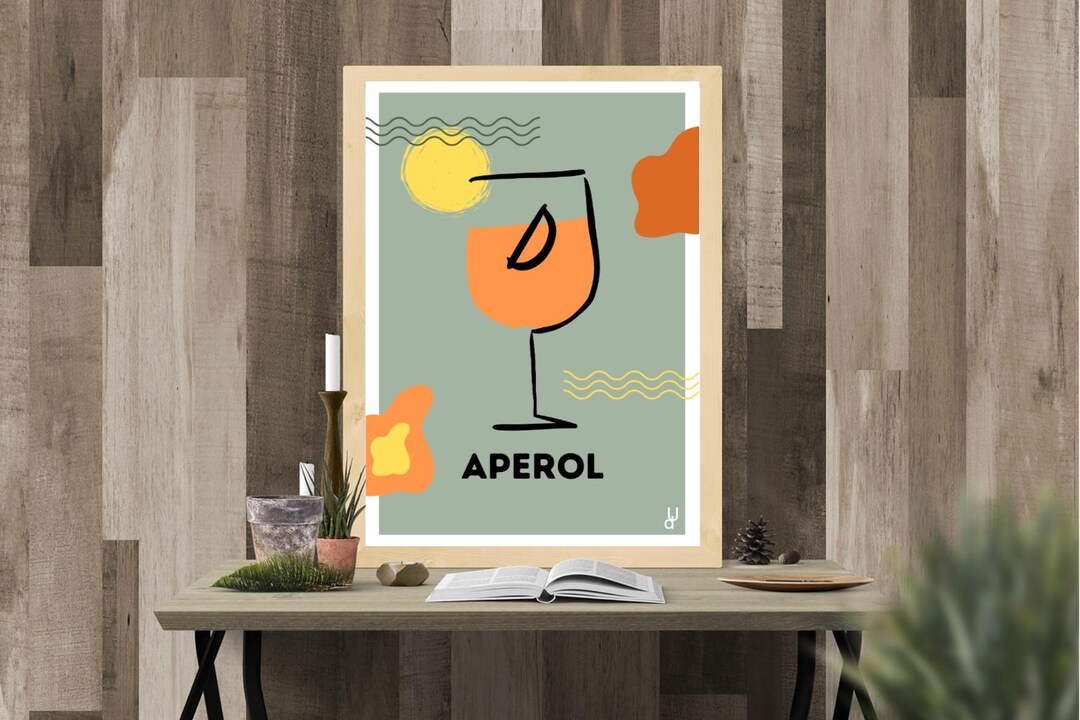 Aperol Poster, Postcard, Picture to Frame, Template for Download - Etsy