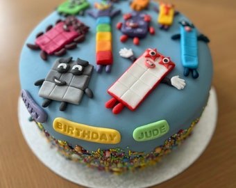 Handmade Edible Number Blocks Numberblocks Cake Topper - Etsy UK