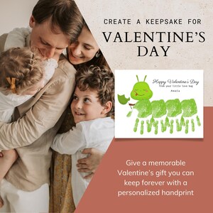Love Bug Handprint Art Toddler, Caterpillar Valentine Handprint Craft ...