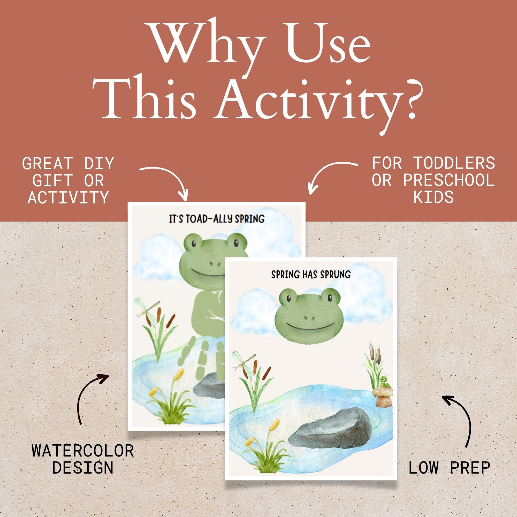 Spring Handprint Craft Template Printable, Frog Craft Preschool Teacher ...