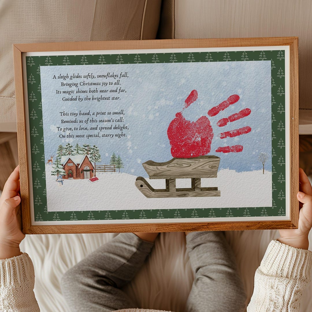 Christmas Handprint Poem Craft for Toddlers, Holiday Handprint ...