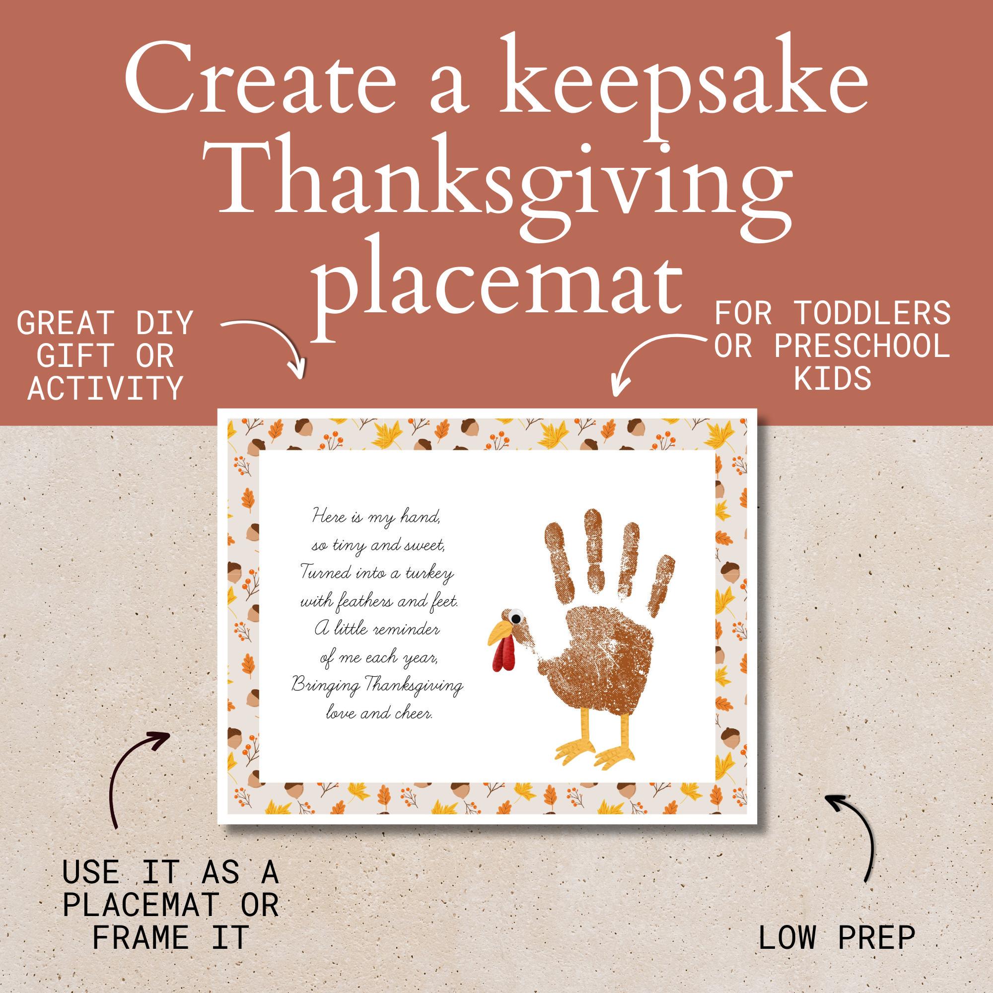 Thanksgiving Handprint Craft for Kids Template, Turkey Handprint ...