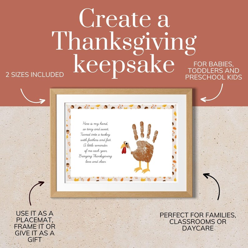 Thanksgiving Handprint Craft for Kids Template, Turkey Handprint ...