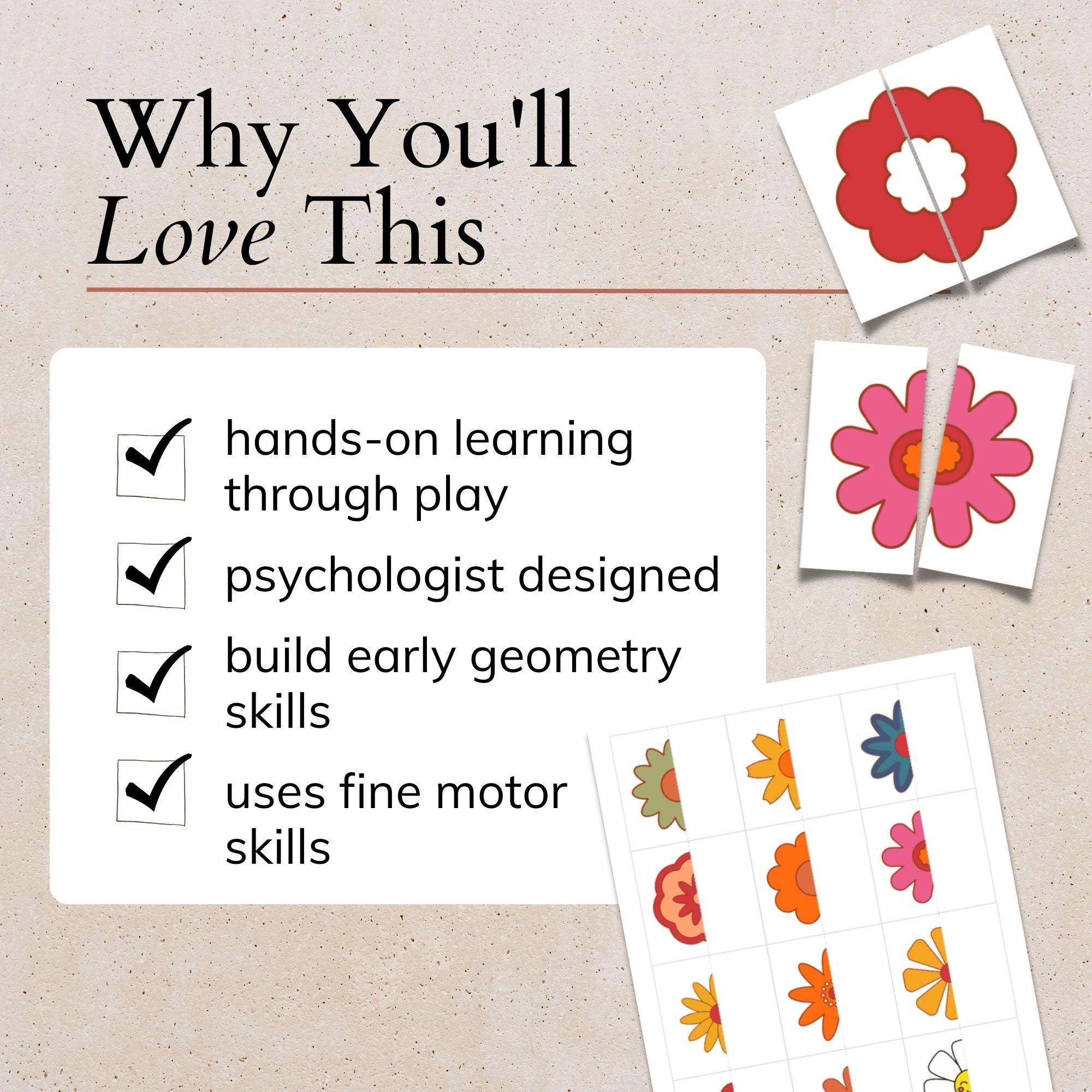 Flower Matching Game Printable, Spring Activity for Preschool, Memory ...
