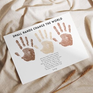 MLK Day Handprint Craft Template, Small Hands Change the World Hand ...