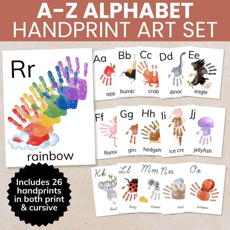 Handprint Alphabet - Etsy