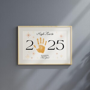 New Year High Five Handprint Craft Printable, 2025 Handprint Activity ...