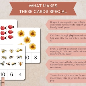 Nature Number Count and Clip Cards, Clothespin Game Printable ...