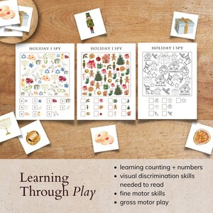 Christmas I Spy, Holiday Counting Sheets, Hanukkah Scavenger Hunt ...