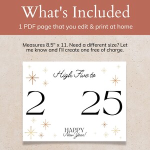 New Year High Five Handprint Craft Printable, 2025 Handprint Activity ...