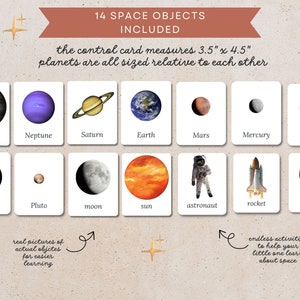Montessori Solar System Flashcard for Toddler, 3 Part Card Printable ...