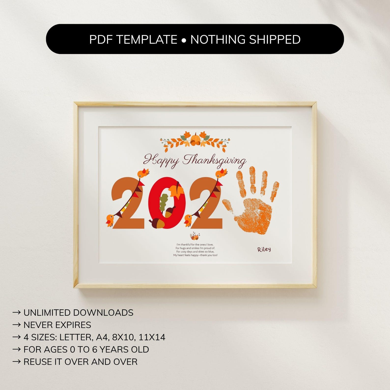 Happy Thanksgiving Handprint Craft 2025 Kid, Thanksgiving Handprint ...