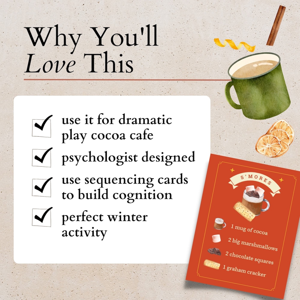 Hot Cocoa Recipe Cards Printable, Hot Chocolate Dramatic Pretend Play ...