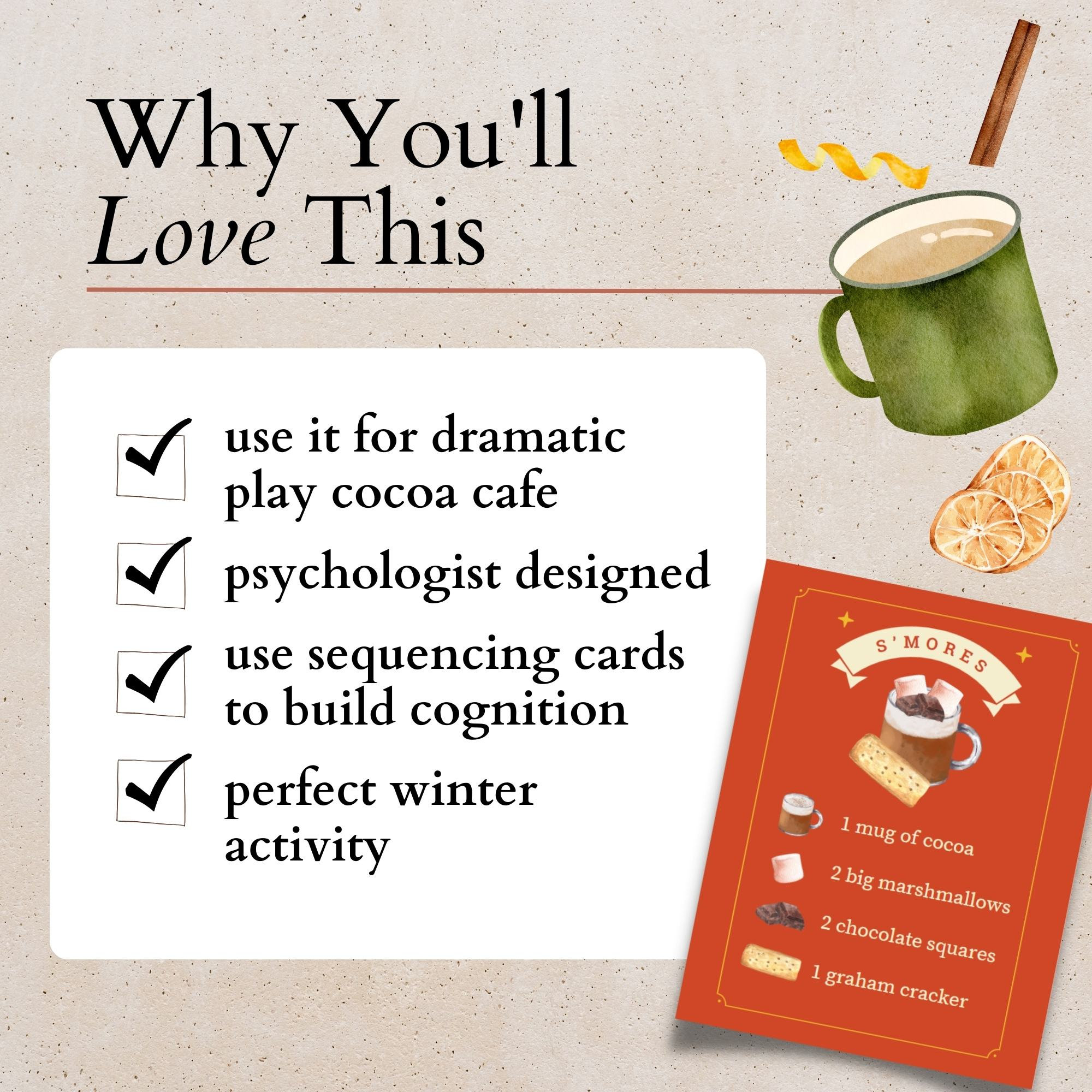 Hot Cocoa Recipe Cards Printable, Hot Chocolate Dramatic Pretend Play ...