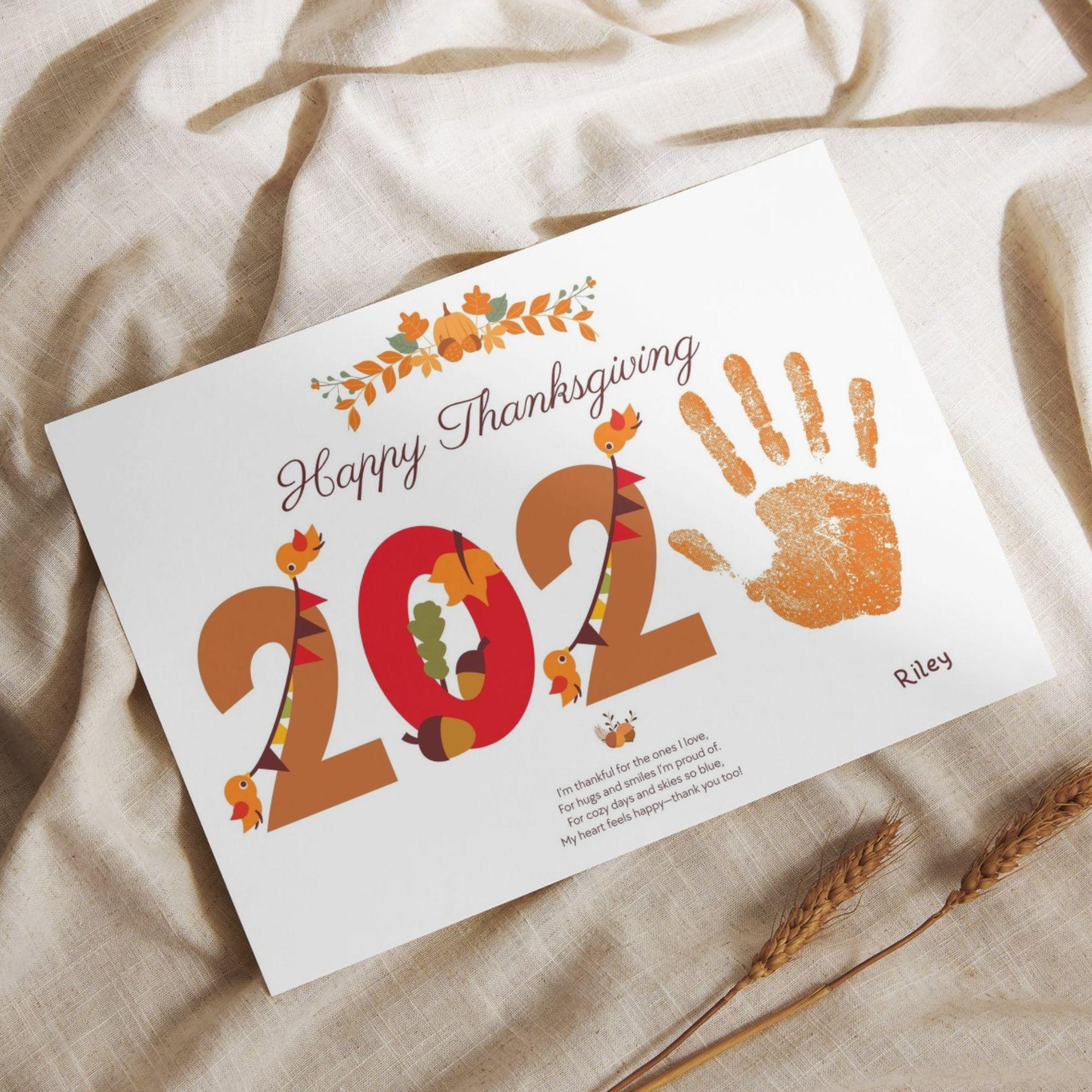 Happy Thanksgiving Handprint Craft 2025 Kid, Thanksgiving Handprint ...