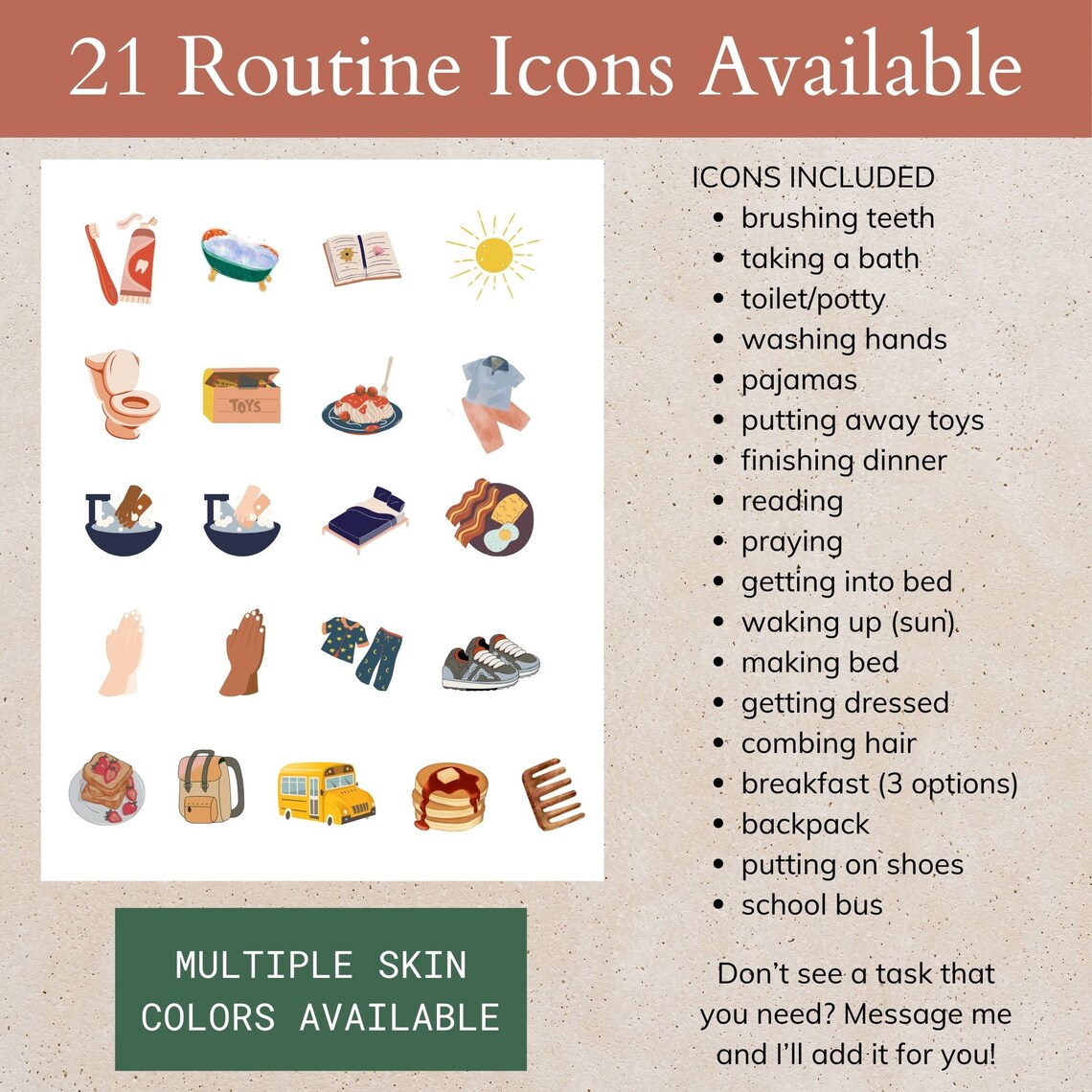 Morning and Bedtime Routine Chart Printable, Preschool Routine Flip ...