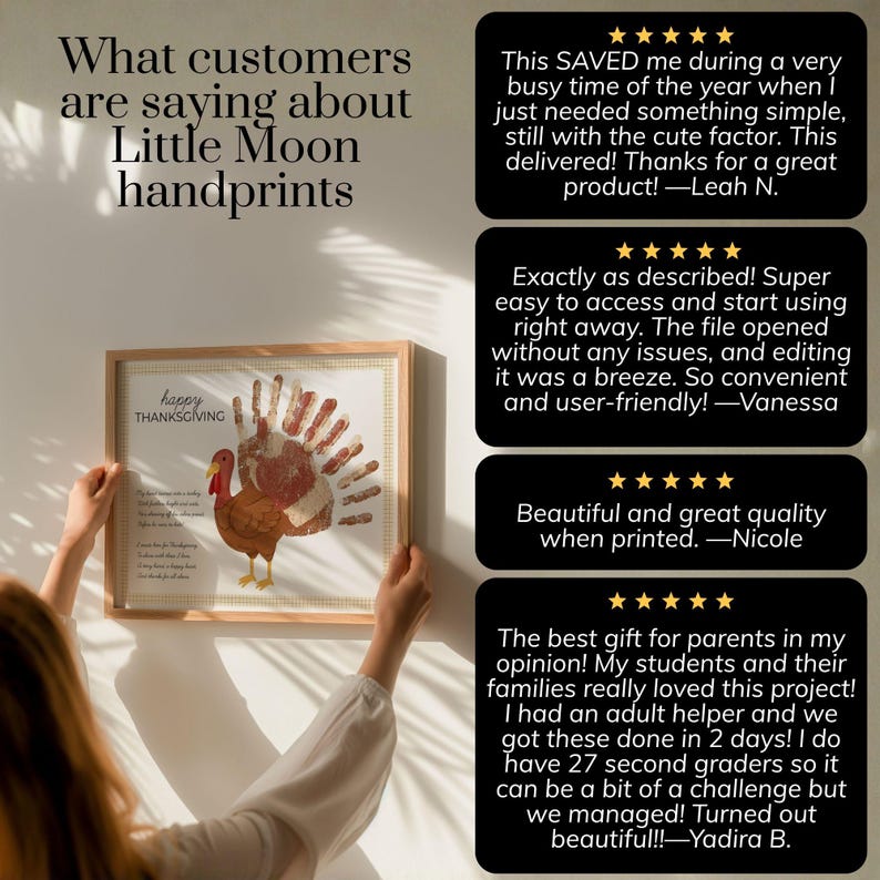 Kids Thanksgiving Handprint Placemat Printable, Turkey Handprint Art ...