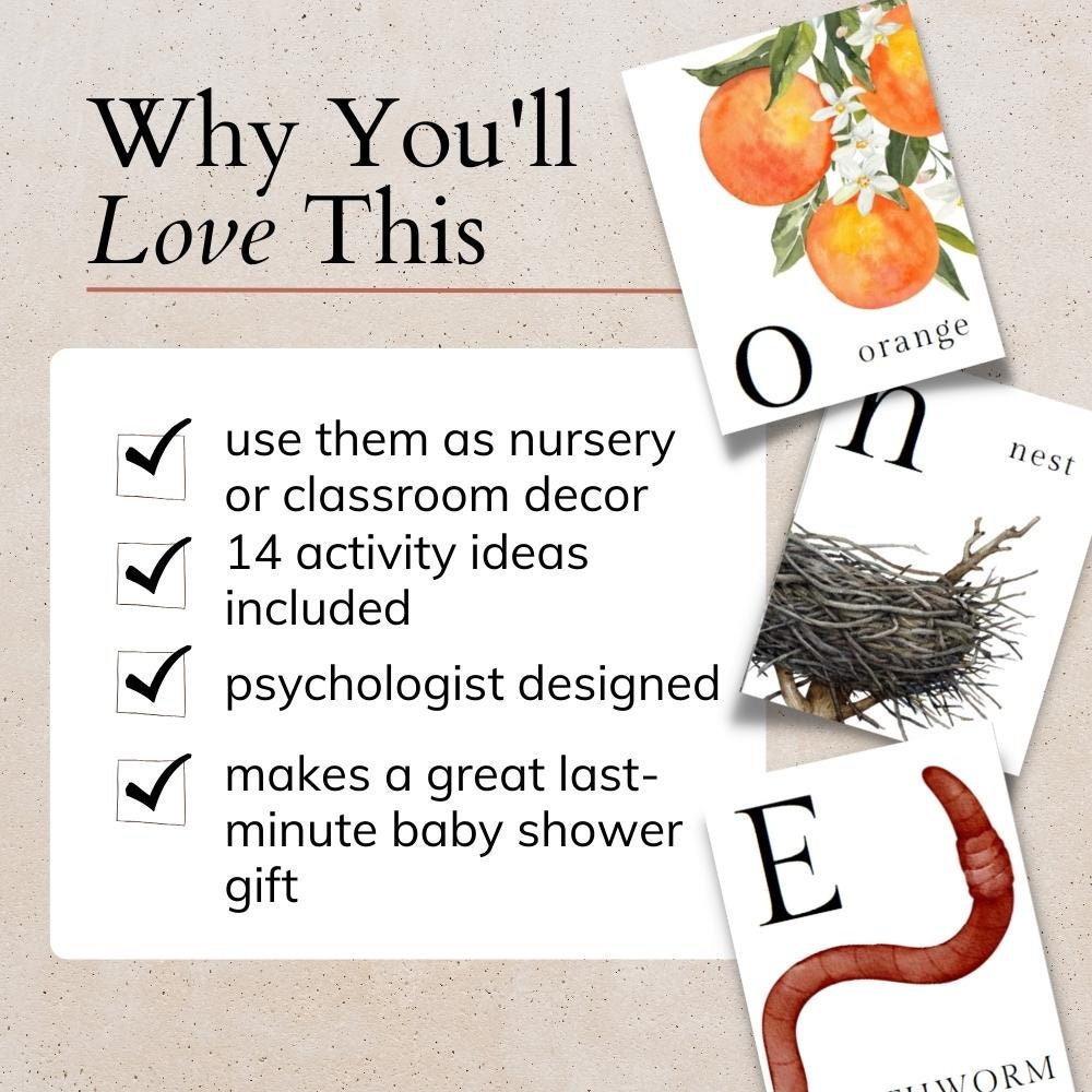 Garden Alphabet Card for Wall, Spring Activity ABC Flashcard Printable ...