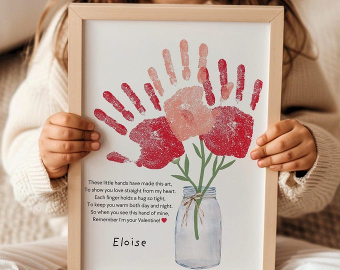 Personalized Fathers Day Handprint Craft for Dad Printable, Unique ...