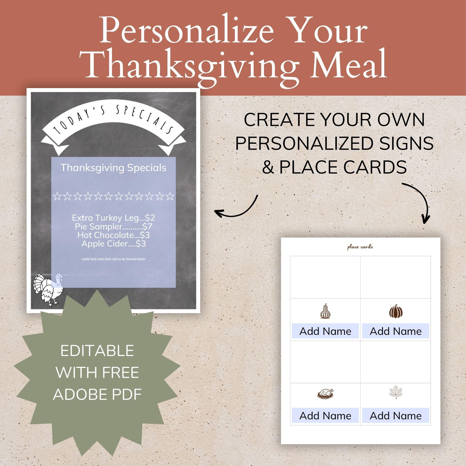 Thanksgiving Dramatic Play Set, Pretend Play Printable Fall Activity ...