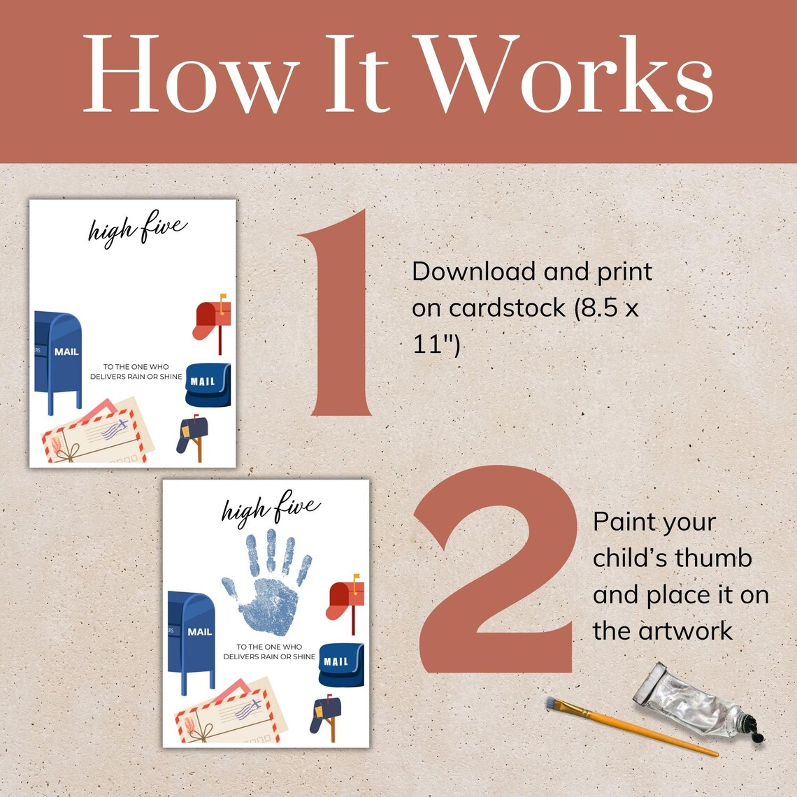 Handprint Craft Mail Carrier Printable, Community Helpers Activities ...