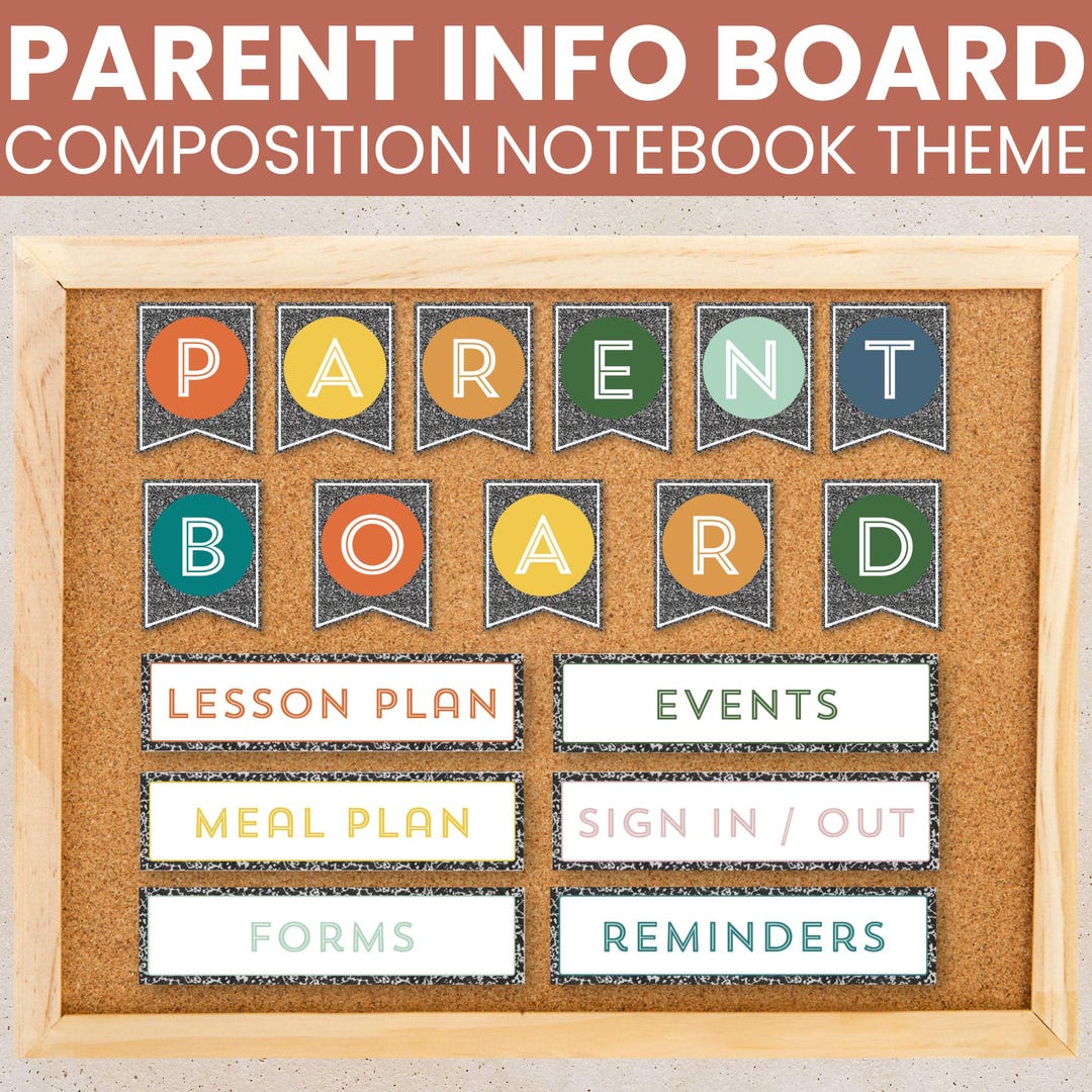 Editable Parent Board Banner & Headers Printable, Daycare Bulletin ...